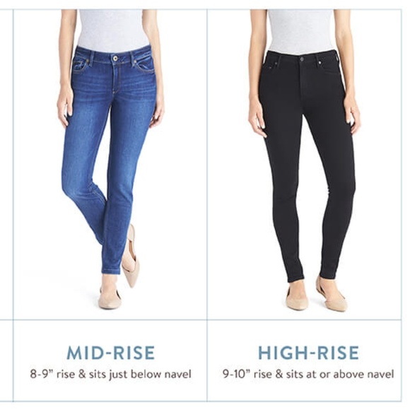 Jeans | Jeans Size And Rise Charts | Poshmark